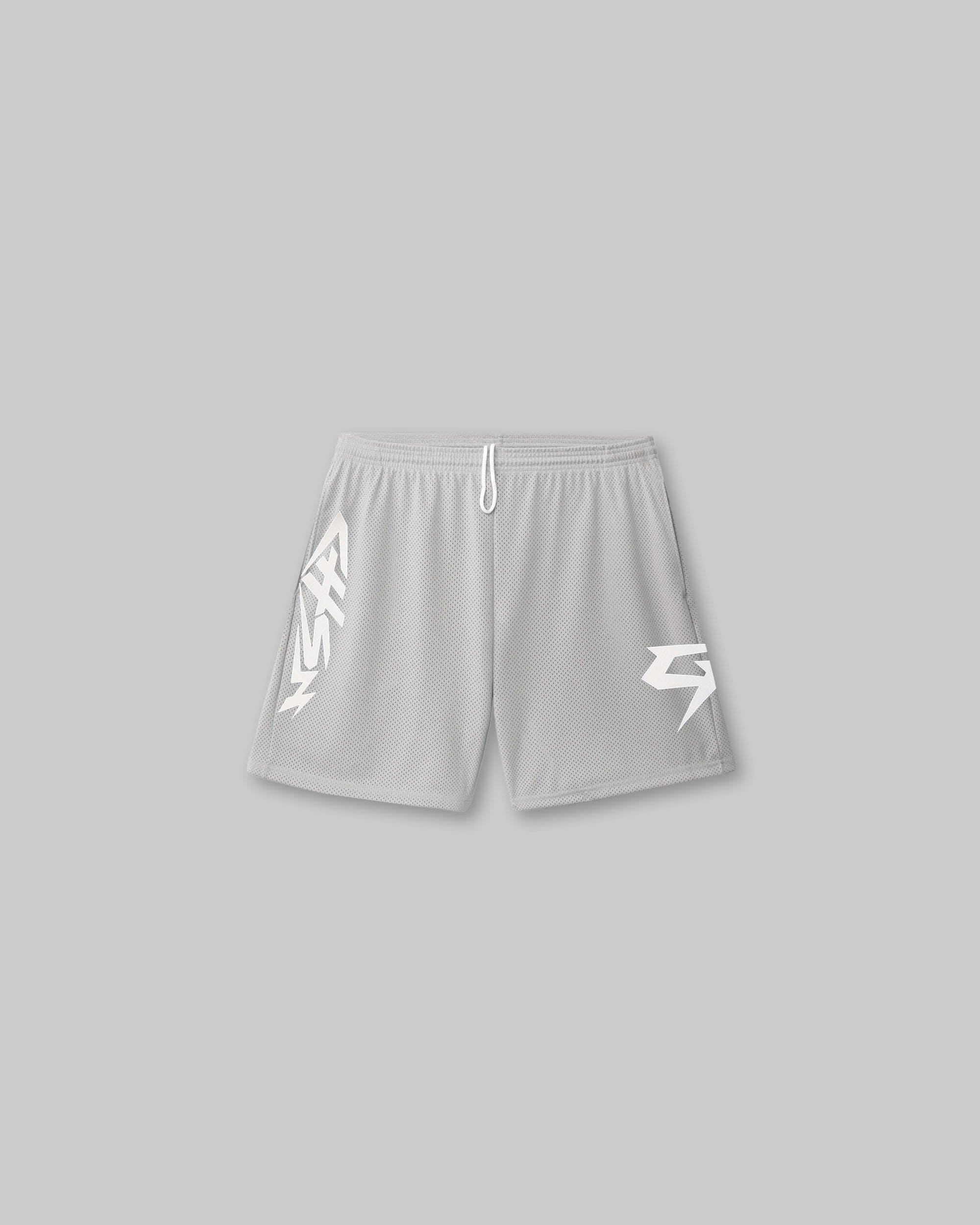 Iron Thunder SS25 Mesh Short - Cool Grey & White – Chosen Few Athletics